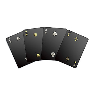 Gent Supply Black Waterproof Playing Cards - Day of The Dead, Gold Silver & Black Edition