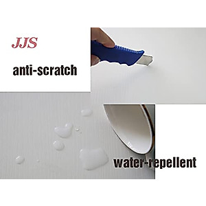 JJS 3 Drawer Rolling Wood File Cabinet with Locking Wheels, Home Office Portable Vertical Mobile Wooden Storage Filing Cabinet for Letter Size, White