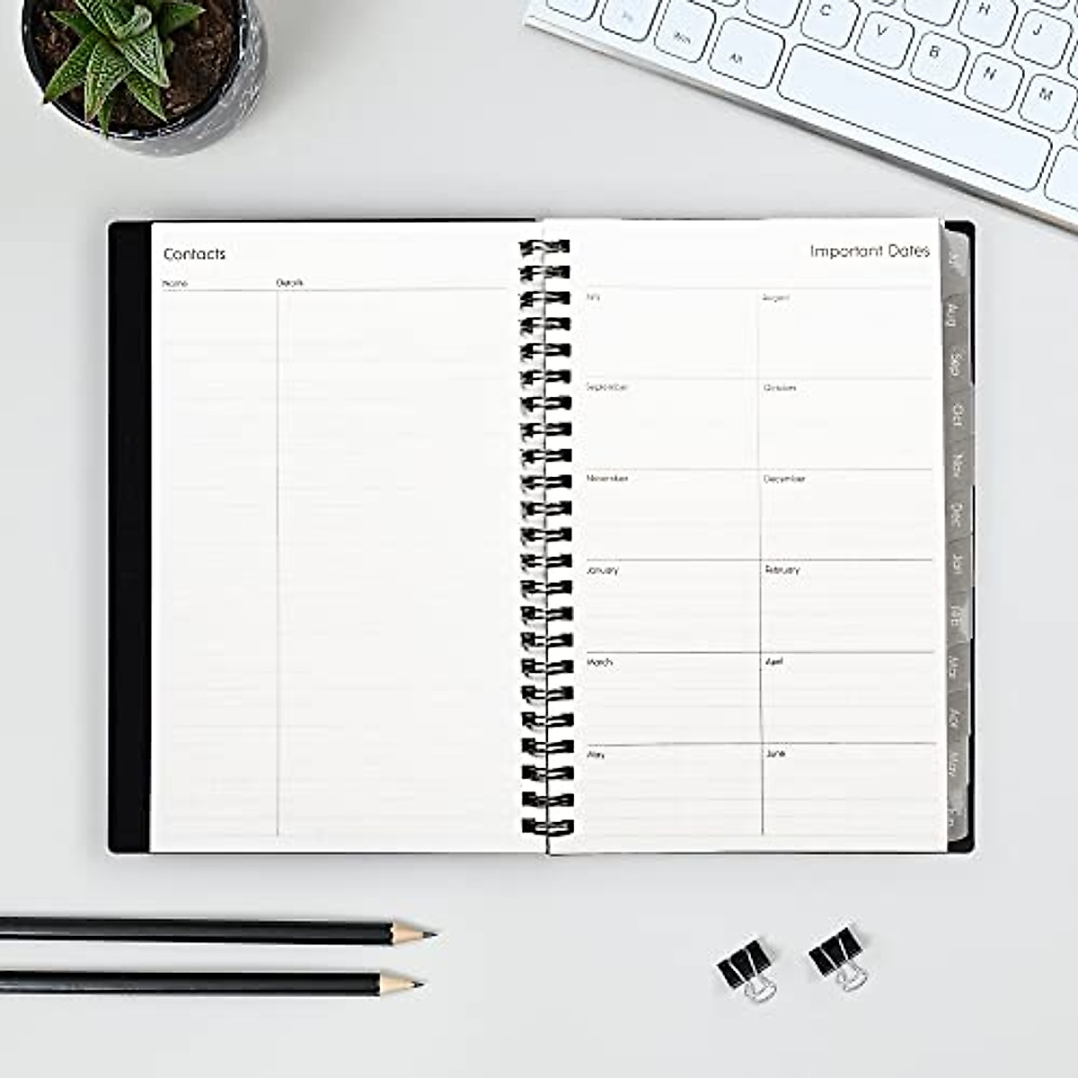 Blue Sky 2023-2024 Academic Year Weekly and Monthly Planner, 5" x 8", Flexible Cover, Wirebound, Enterprise (144720)