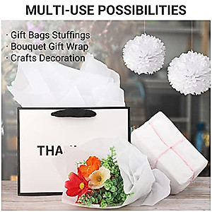 Segarty Wrapping Tissue Paper, White Tissue Paper Bulk 500 Sheets 16 x 20 inch Packaging Paper for Gift Bags, Gift Wrap, Shipping Clothes, Business, Packing, DIY Crafts, Birthday Wedding Decorations