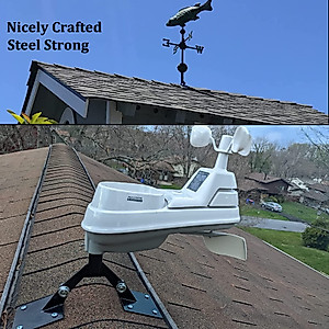 Garden Weathervane Steel Roof Mount with Hardware,Adjustable Weather Vanes Mount for Roofs