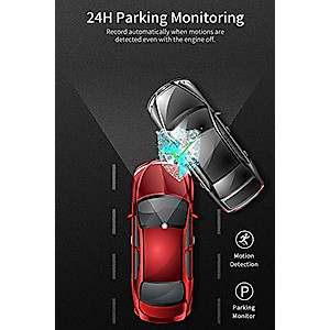 Dash Cam Front and Rear, Milerong 1080P FHD Dash Camera for Cars, 3" IPS Display Full HD170° Wide Angle Car Camera with Night Vision, G-Sensor, Loop Recording, Parking Monitor, Motion Detection, WDR