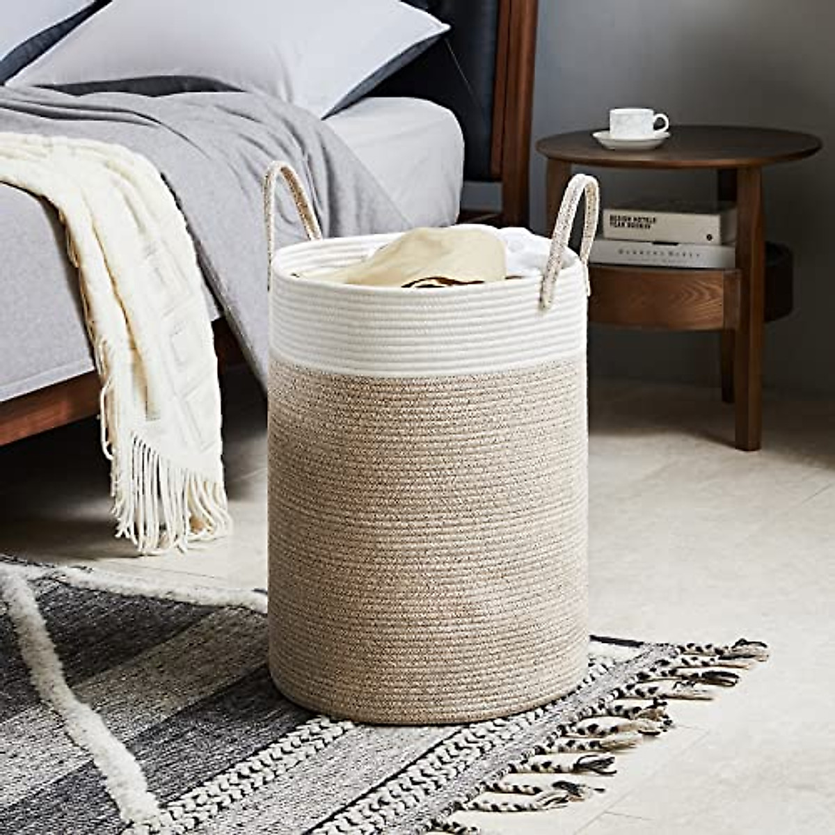 YOUDENOVA 72L Cotton Rope Laundry Hamper and 105L Large Laundry Hamper Basket