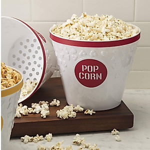 Hutzler Popcorn Buckets, set of 2, Red