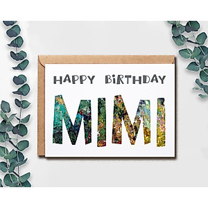 Happy Birthday Mimi - Mimi Birthday Card - Mimi Card - Card For Mimi Modern - Mimi Birthday Card - Card For Mimi