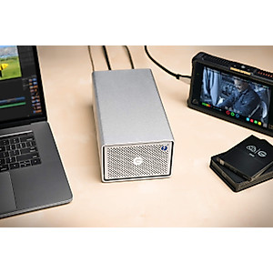 G-Technology 8TB G-RAID with Thunderbolt 3, USB-C (USB 3.1 Gen 2), and HDMI, Removable Dual Drive Storage System, Silver - 0G05748-1