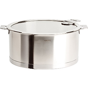 Cristel Strate L Stainless Steel 5.5 Quart Stewpan with Glass Lid