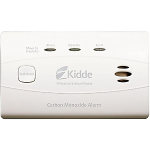 Kidde Carbon Monoxide Detector with 10-Year Battery, 3 LEDs, Replacement Indicator, Test-Reset Button