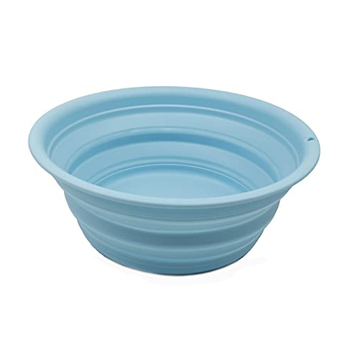 SAMMART 5.5L (1.45 Gallon) Collapsible Tub - Foldable Dish Tub - Portable Washing Basin - Space Saving Plastic Washtub (Sea Angel, 1)