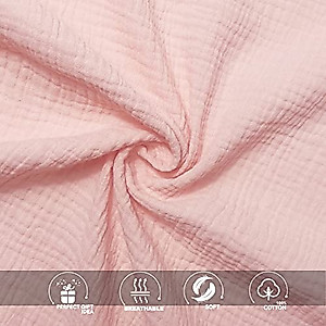 Ultra Soft Muslin Bassinet Sheet for Baby Girl and Boy,Breathable Organic Cotton Bassinet Sheets Fitted for 30’’x16’’ Standard Bassinet (Pink)