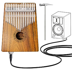 Kalimba 17 Keys Thumb Piano（with Pick up Jack）Mahogany Koa Wood Mbira Sanza Finger Piano Tune Hammer Gift for Kids Adult Beginners Professional Musical Instruments
