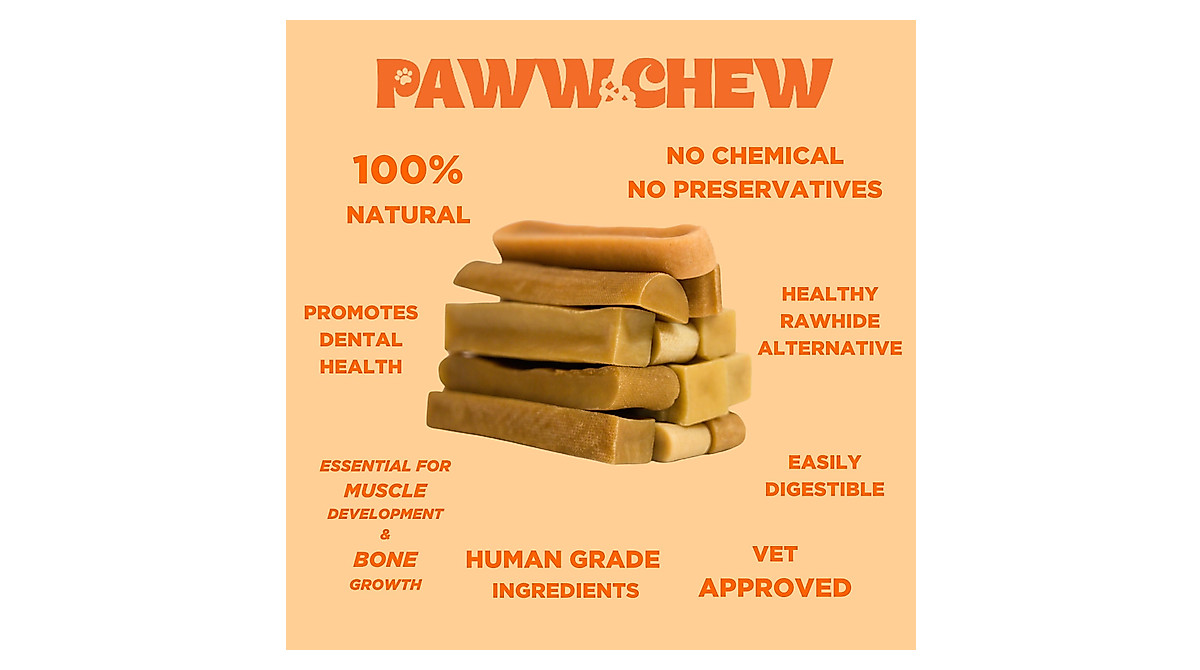 Paww Chew Yak Cheese Dog Treats - Natural & Long Lasting