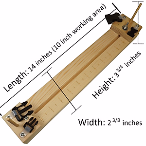 Beginner Paracord Wood Jig - Adjustable Length Bracelet Making, Paracord Craft, Braiding Weaving Tool Kit with Buckles