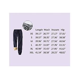 Yeokou Women's Warm Sherpa Lined Athletic Sweatpants Jogger Fleece Pants(X-Large, Grey)