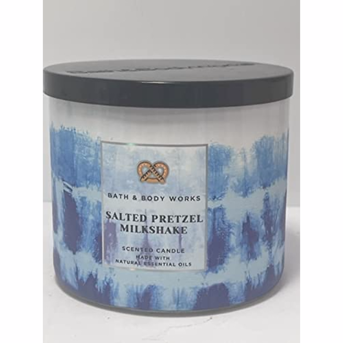 Bath & Body Works, White Barn 3-Wick Candle w/Essential Oils - 14.5 oz - 2021 Summer Scents! (Salted Pretzel Milkshake)