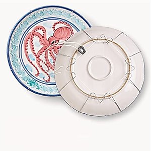 Display Buddie 3-Pak Extra-Large Adjustable Plate Hanger for Plates, Platters, Bowls & Oval, Square, Rectangular Objects up to 18"-24" Diameter and up to 10 lbs…