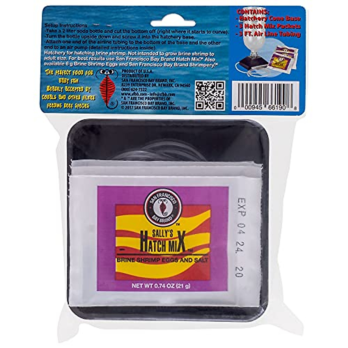 San Francisco Bay Brand Brine Shrimp Hatchery Kit, Includes 3-Packets of Brine Shrimp Hatch Mix