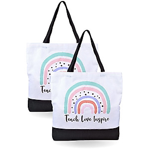 ECOHIP 2 Pack Totes Bag Teacher Appreciation Gifts for Women Christmas
