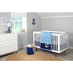 Little Love by NoJo Separates Collection Anchor Shaped Wall Art, Navy