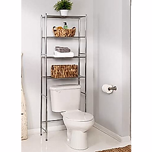 4 Tier Bathroom Organizer, Over The Toilet Organizer, Toilet Organizer Shelf, Behind Toilet Bathroom Organizer, Over The Toilet Storage