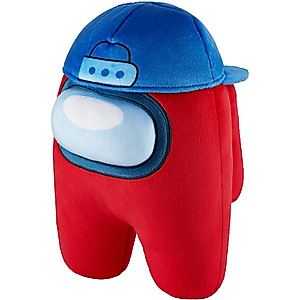 P.M.I. Among Us Baseball Plush Buddy - 1-Foot-Tall Red Huggable Plushie Collectible, 12 Inch Kid's Toy