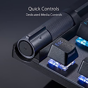 ASUS ROG Strix Flare II 100% RGB Gaming Keyboard, ROG NX Blue Mechanical switches, ABS Engraved keycaps, 8k Hz Polling, Sound-dampening Foam, Media Controls, USB passthrough, Wrist Rest-Black