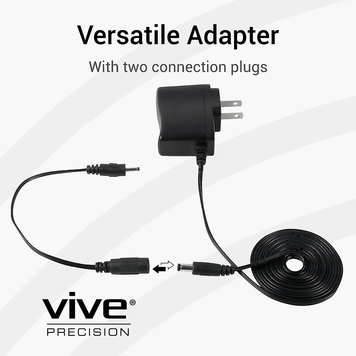 Vive Precision AC Adapter - Power Supply for Blood Pressure Monitor Models - 100-250V BP Compatible - DC 6V BPM Battery Charger - 6 feet Power Source Universal Converter - Extra Long 6 Foot Cord Plug