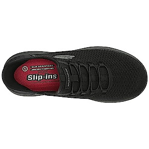 Skechers Women's Hands Free Slip-Ins Summits SR Food Service Shoe, BBK, 7.5 Wide
