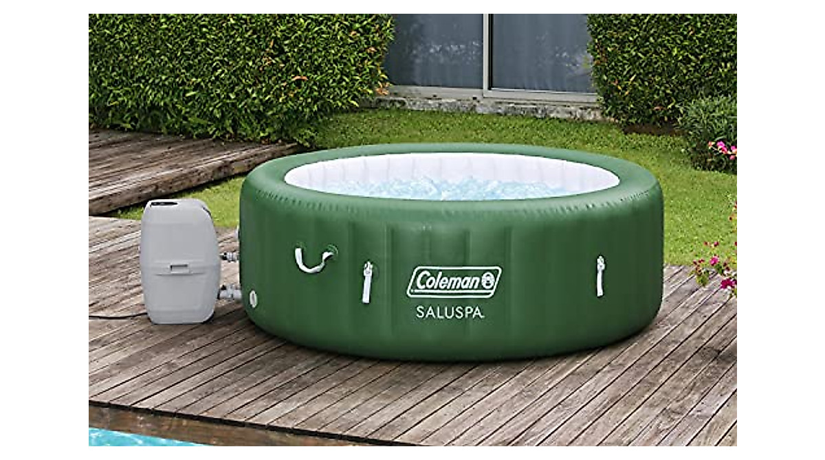 Coleman SaluSpa Inflatable Hot Tub | Portable 4-Person Spa with 140 Jets