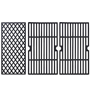 Grate Replacement Parts for Dyna Glo DGH474CRP DGF493BNP Grill Grates DGF493PNP-D DGB495SDP DGB495SDP-D DGB493SPB DGB463CNP Grill Parts 70-01-911 70-02-656 Dyna glo Cast Iron Cooking Grates 3 Pcs