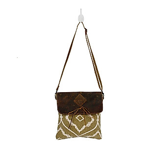 Myra Bag Feelgood Factor Small & Cross Body Bag Upcycled Canvas, Rug & Leather S-2585