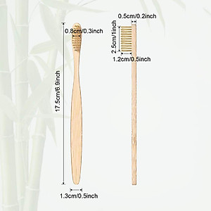 Unigift 12 Pcs Bamboo Toothbrushes, Biodegradable Charcoal Tooth Brush Natural Eco-Friendly Toothbrushes with Soft Bristles(Multi-color)