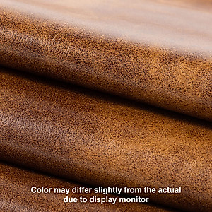 DUHOME 24” Square Tufted Counter Bar Stools Set of 2, Breathable Faux Leather Upholstered Barstool with Footrest, Backless Stool for Kitchen Counter Island Bar, YellowishBrown