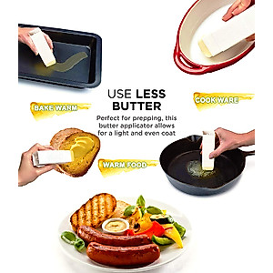 Lantsang Butter Stick Holder, Butter Spreader dispenser with cover, Standard Butter Dish Keeper container for Corn Pancakes Waffles Bagels Toast, Dishwasher Safe