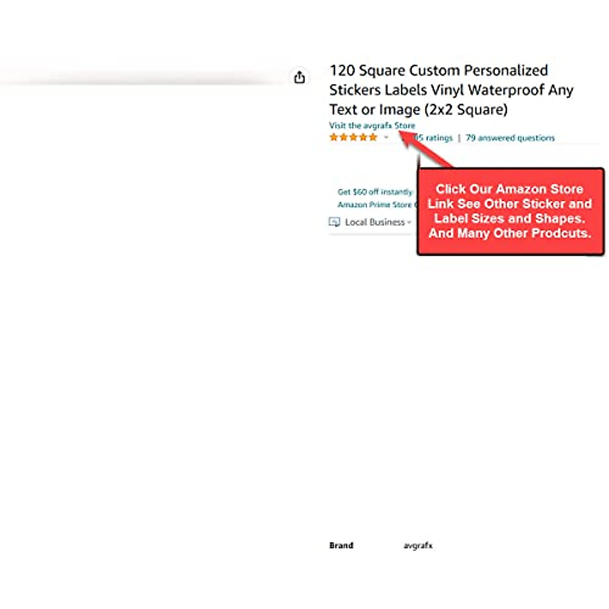 150 avgrafx Custom Stickers Personalize Your own Business Stickers Labels Vinyl Round Waterproof Your Text Text, Image, Business Logo Great for Cups Food Contains Bags Restaurants and bakery (1.5 x1.5 Round)