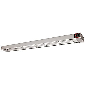 Winco ESH-60, 60-Inch Electric Strip Heater, 1400W, 12A, Commercial Grade Infrared Food Warmer, Pass-Through Stations Heating, ETL,Silver