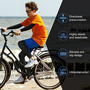 Haysandy Boys' Compression Leggings 2 Pack Athletic Tights Basketball Compression Pants Boys Sport Leggings (Black, White, Large)