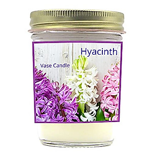 Hyacinth Vase Candle - Hyacinth is a fresh, white, clean, intense floral and the quintessential scent of spring. (Jar)