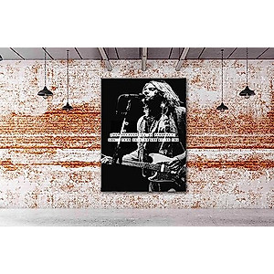SpiritualHands Kurt Cobain Canvas Wall Art - Posters, Prints, and Decorations for Nirvana Fans - Unique Memorabilia and Gifts (09 KURT COBAIN PARANOID, 8" x 12" - Ready to Hang)