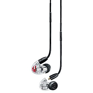 Shure SE846 Wired Sound Isolating Earbuds, High Definition Sound + Natural Bass, Four Drivers, Secure in-Ear Fit, Detachable Cable, Durable Quality, Compatible with Apple & Android Devices - Clear