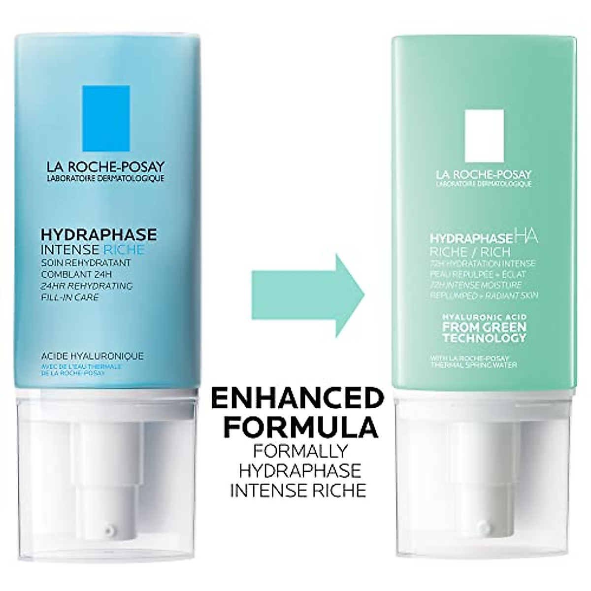 La Roche-Posay HydraphaseHA Rich, Hyaluronic Acid Face Moisturizer for Dry Skin with 72HR Hydration, Oil Free & Non-Comedogenic, 50 ML , 1.69 fl. oz.