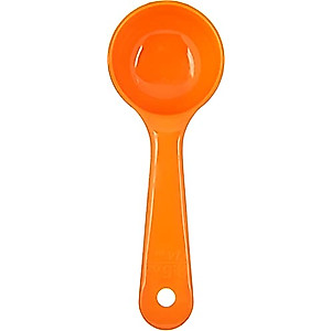 CFS 492524 Solid Short Handle Portion Control Spoon, 2.5 oz, Orange