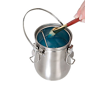 Newton Air-Tight Stainless Steel Brush Washer- Deluxe Leak-Proof Paintbrush Cleaning System for Artists & Painters