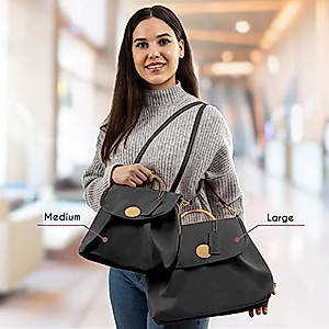 Chandelli Travel Toiletry Bag for Women with 4 Inner Pockets, Gold Accents & Hook, Waterproof, Black, Medium