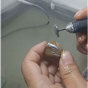 𝐉𝐔𝐍𝐋𝐈𝐗𝐍 30 Pcs Wire Brush Wheel, 1/8 Inch Shank Coarse Crimped Steel Wire Brushes Kits for Dremel Rotary Tool (Silver)