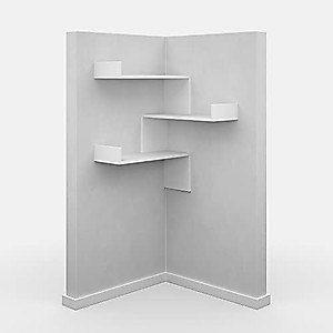 Ada Home Decor Walker Modern White Wall Shelf 35.43'' H x 24'' W x 8.66'' D/Wall Storage/Shelving Unit