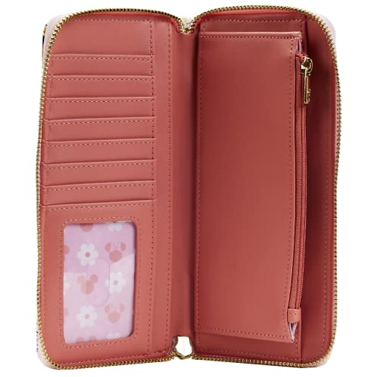 Loungefly Disney Mickey Minnie Mouse Wallet Zip Clutch AOP Floral