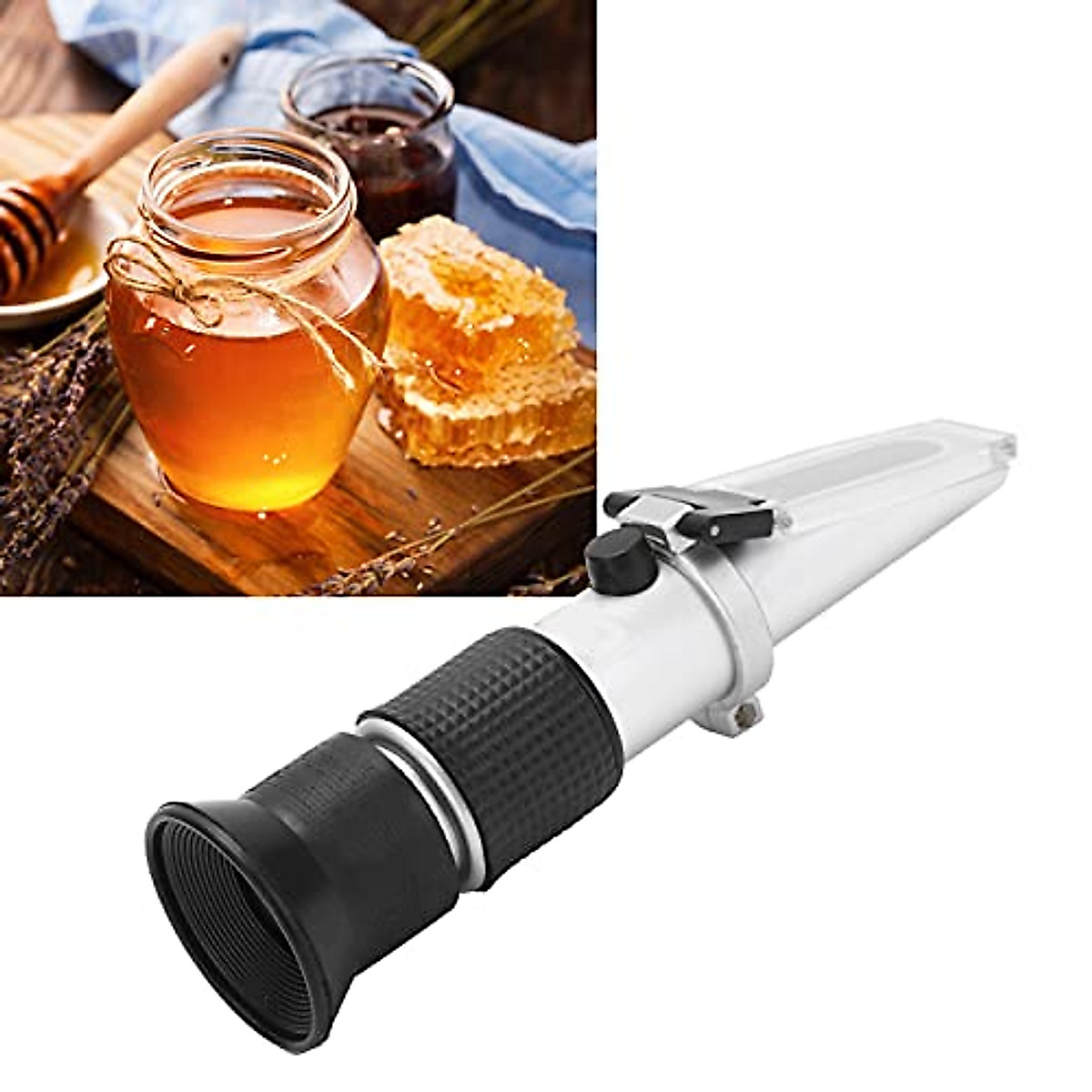 Honey Refractometer Uses Imported Prism Wide Range of Applications for Measuring Honey, Condensed Milk Lightweight to Carry