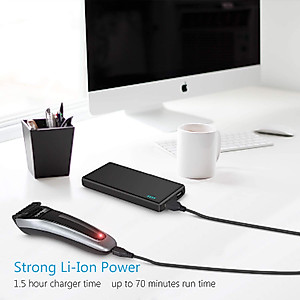 SUPRENT Beard Trimmer Adjustable length 7 Built-in Precise Lengths 2mm-14mm Beard Trimmer with 1 hour Fast&Quick USB Charge, Li-ion Battery