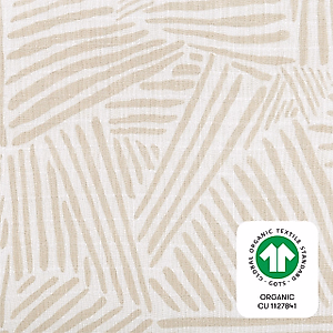babyletto 100% Organic Cotton Quilt, GOTS-Certified, 3-Layers of Ultra-Soft and Breathable Muslin - Oat Stripe